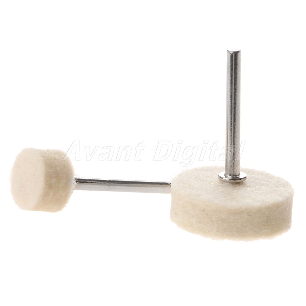 76Pcs Soft Felt Wool Buffing Polish Wheel Pads Burr Shank Rotary Tool ...