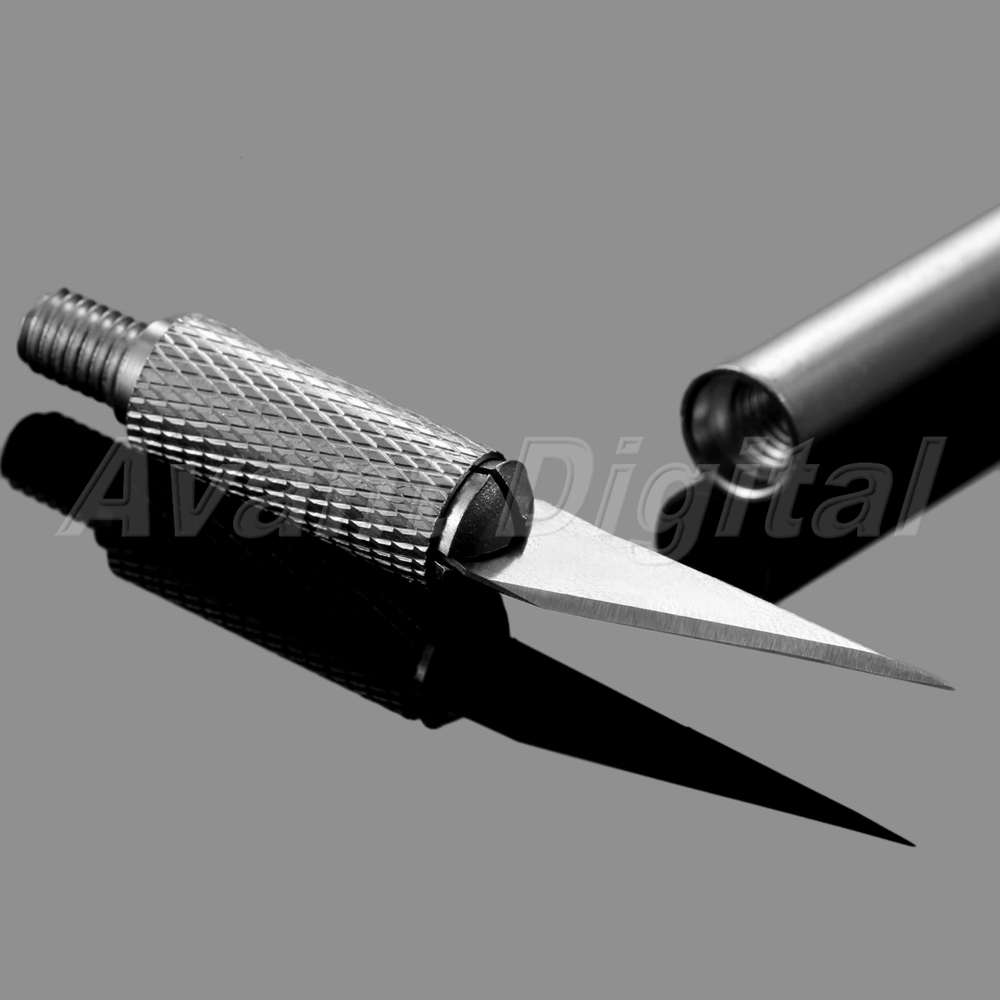 Hand Precision Cutting Exacto Knife Graver Metal Handle With 6 Blades ...